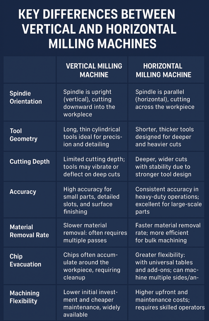 Key Differences Between Vertical and Horizontal Milling Machines ...